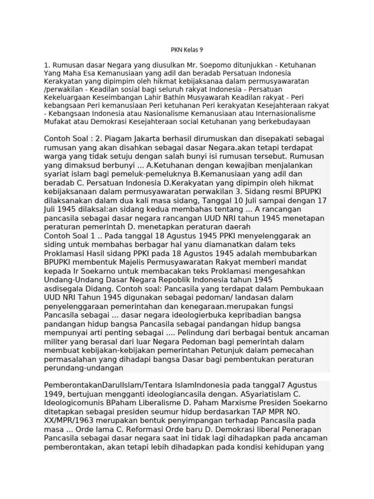 PKN Kelas 9 | PDF | Politik | Ilmu Sosial