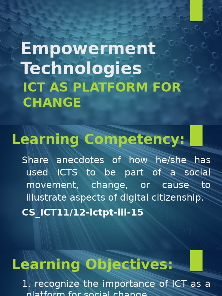 Q2 ICT As Platform For Change (STUDENT) | PDF | Information And ...