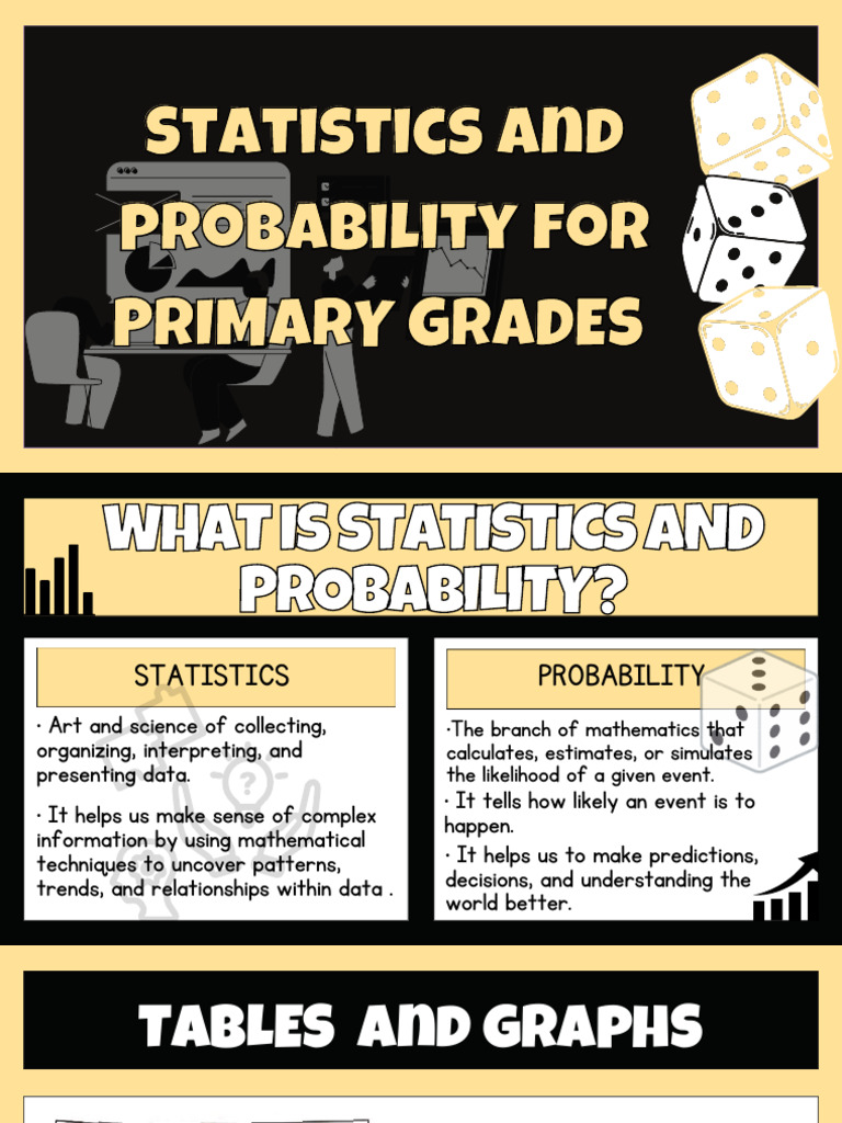 Chance and Probability Mathematics Presentation in Purple Yellow Dice ...