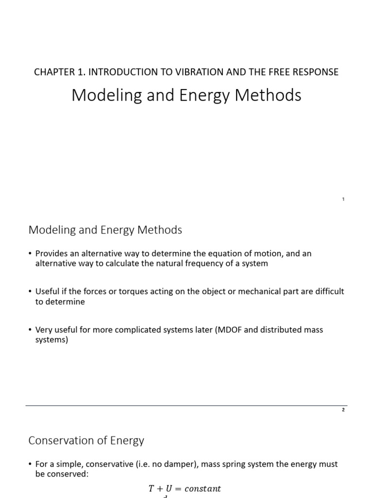 Chapter 1.4 - Modeling and Energy Methods | PDF | Metrology | Quantity