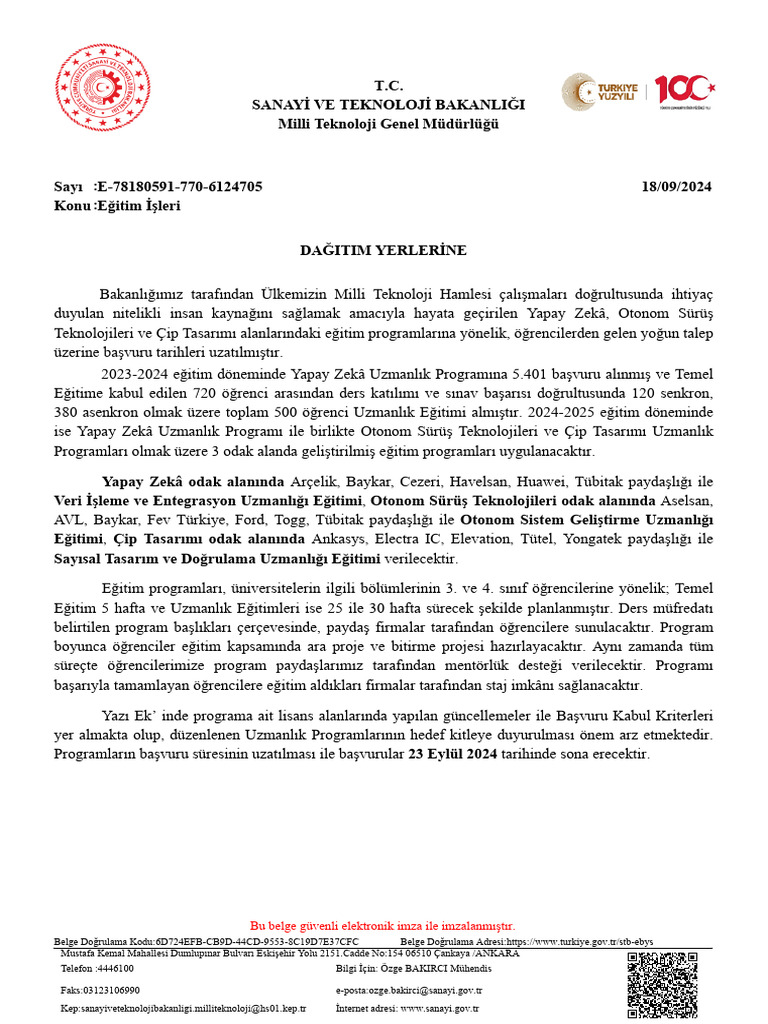 Sanayi Bak Duyuru | PDF