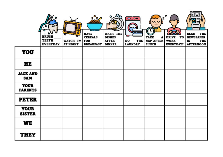 Battleship Present Simple Questions | PDF