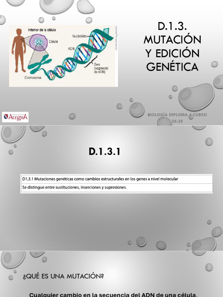 mutación_y_edición_genética (1) | PDF | Mutación | Mutageno