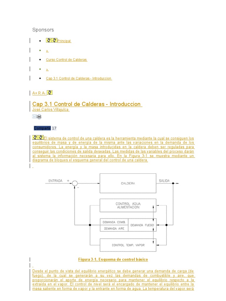 Diagrama de Caldera | PDF | Sistema de control | Temperatura