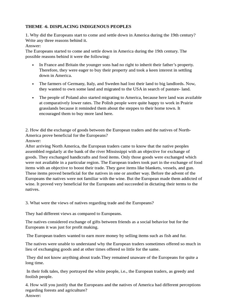 Displacement of Indigenous Peoples in America | PDF | Australia | The ...