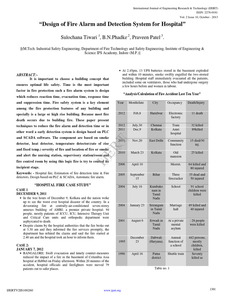 Hospital Fire Alarm System Design | PDF | Programmable Logic Controller ...