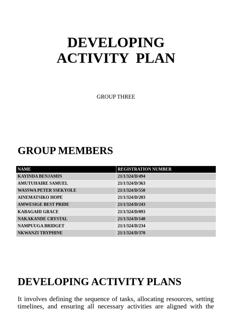 Developing An Activity Plan | PDF | Art | Computers