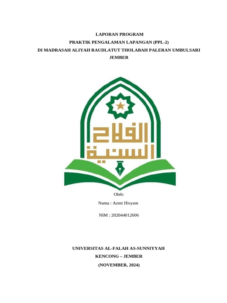 Laporan Azmi Hisyam Bissmillah | PDF