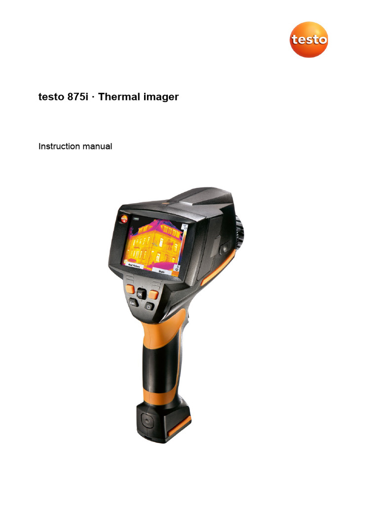 Testo 875i Thermal Imager Manual | PDF | Infrared | Rechargeable Battery
