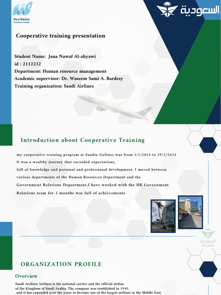 Cooperative Training Final Presentation - Jana Nawaf Alahyawi - 2112232 | PDF | Skill | Human ...