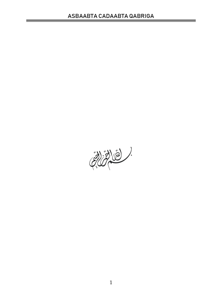 Asbaabta Cadaabta Qabriga Orginal1 - 241027 - 135409 | PDF