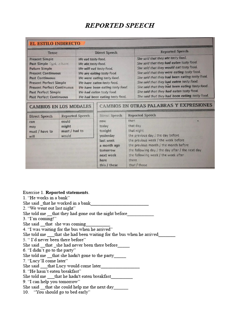 Reported_Speech | PDF