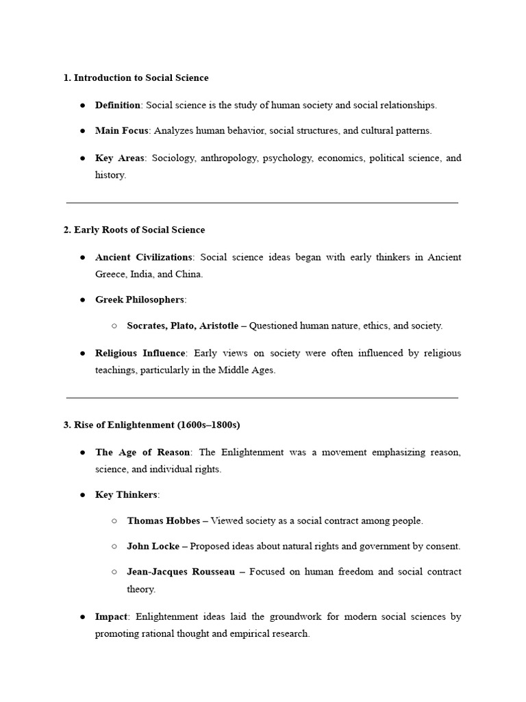 History of Social Science | PDF | Social Sciences | Science