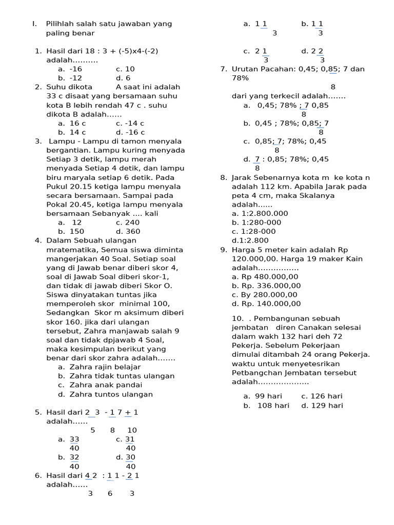 Soal Matematika | PDF