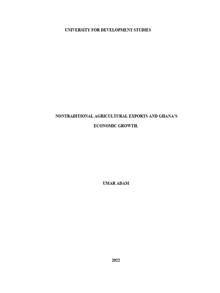 Umar Adam - Final Thesis - 062046 | PDF | Economic Growth | Gross ...