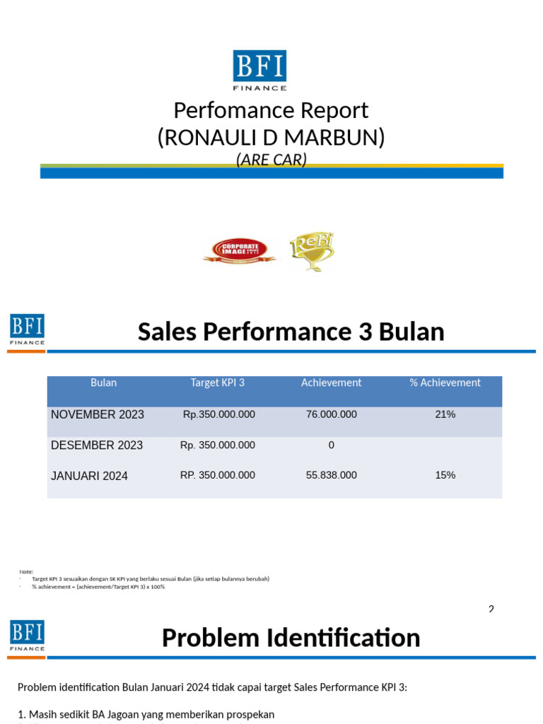 Perfomance Report Rona | PDF