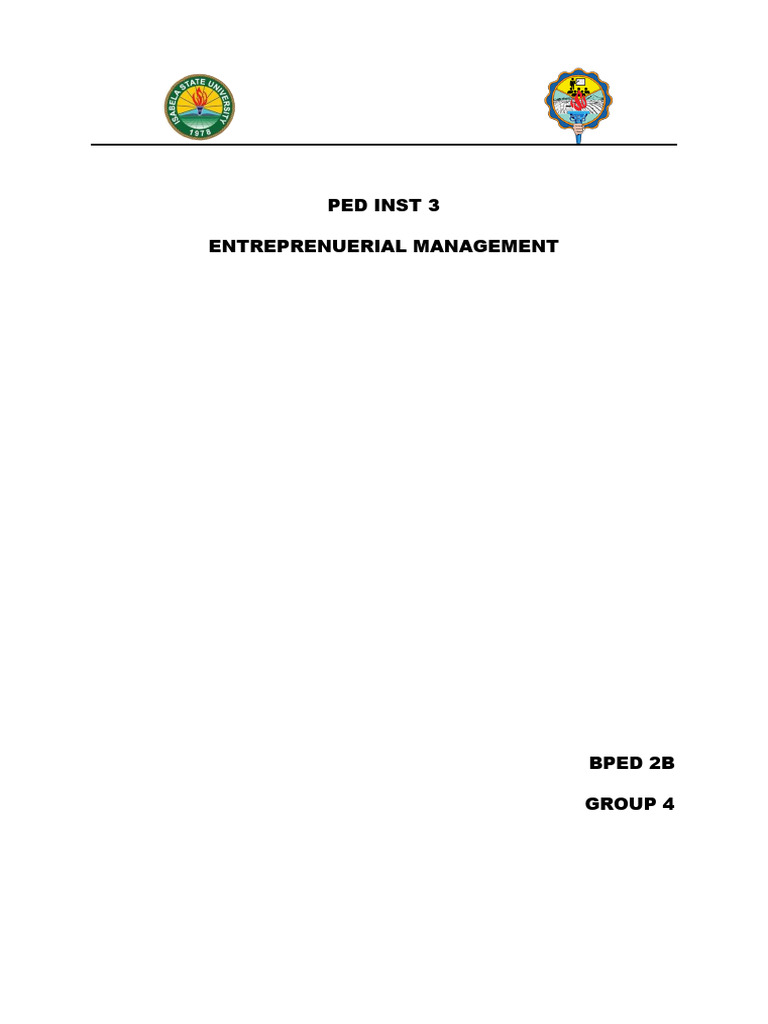 Cover Page Entrep | PDF