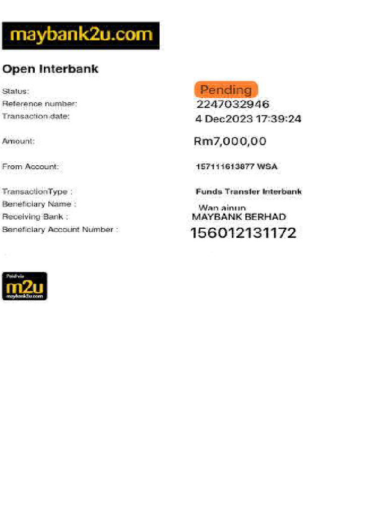 MAYBANK Receipt | PDF