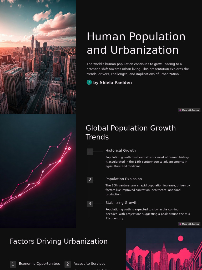 Human Population and Urbanization | PDF | Urbanization | Economic Growth