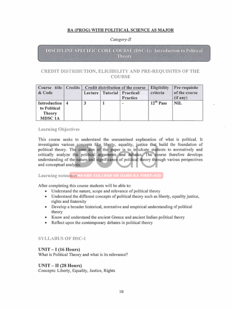 Bapps Major Sem1 | PDF