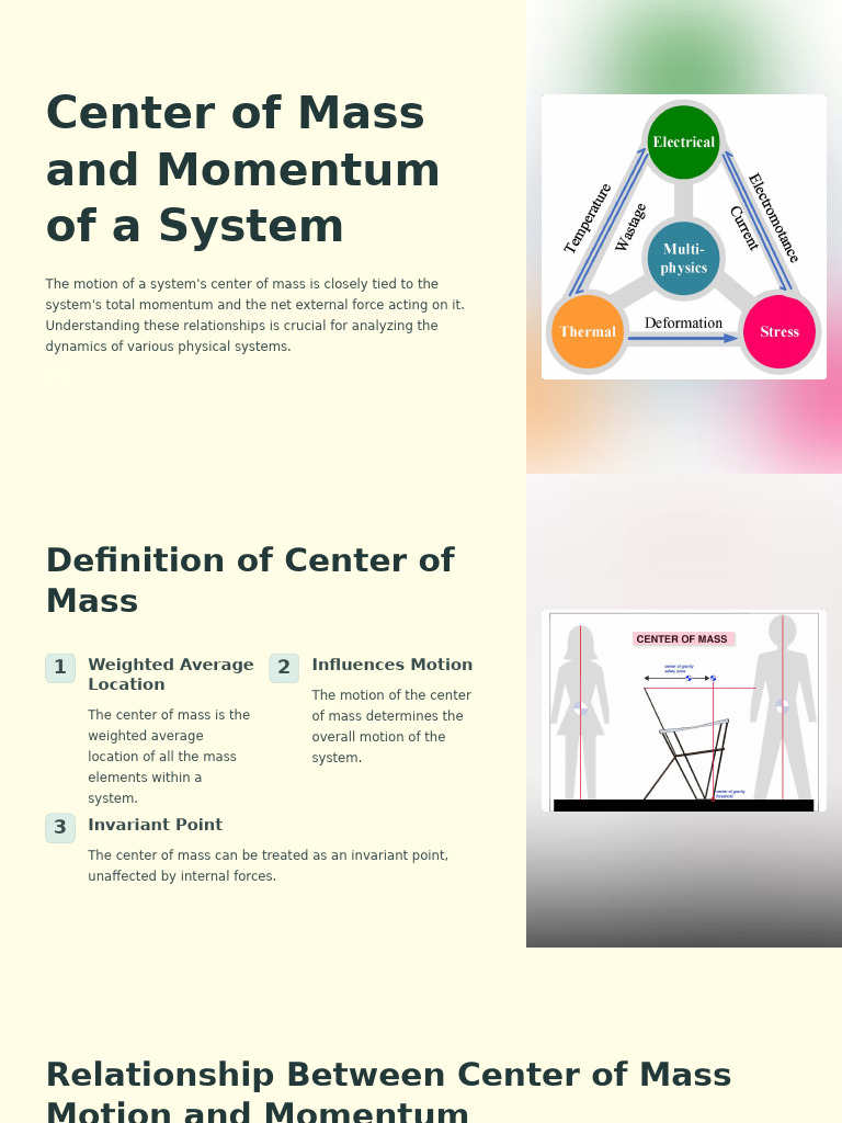 Center of Mass and Momentum Explained | PDF | Collision | Momentum