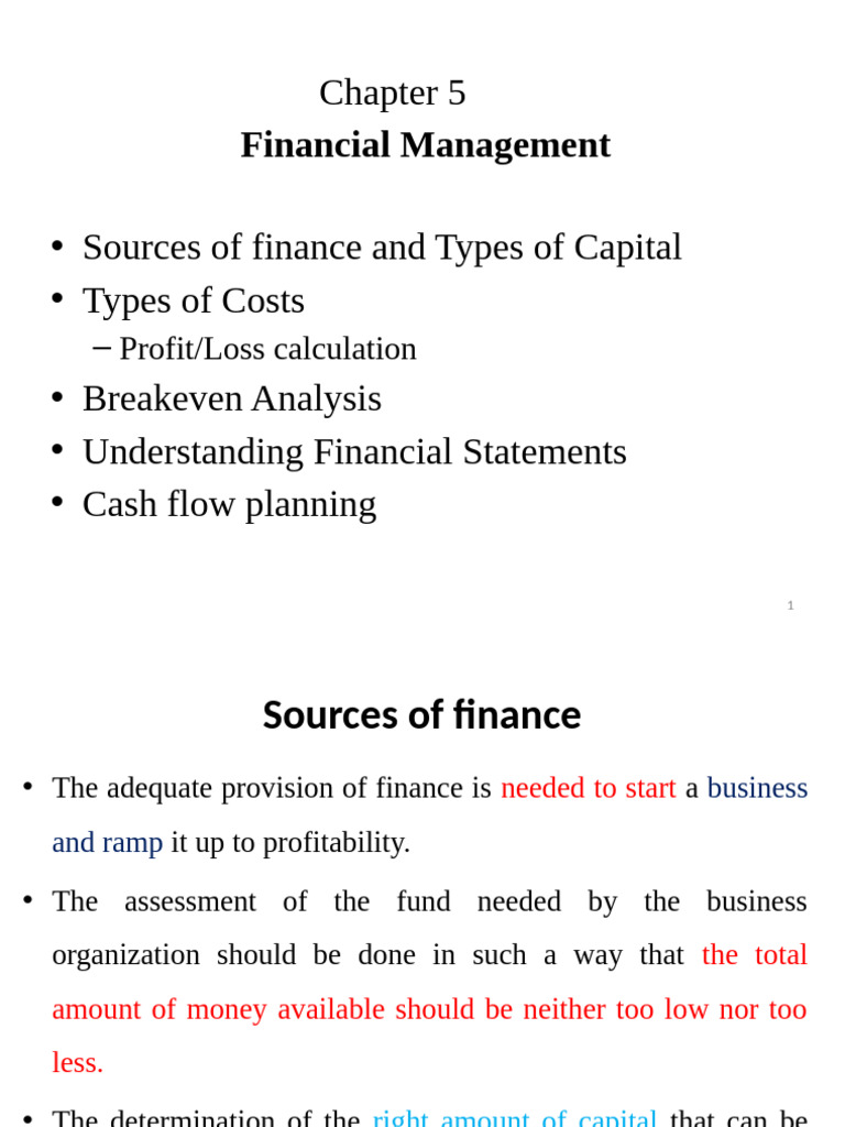 Chapter 5 Financial Management | PDF | Business Economics | Economies
