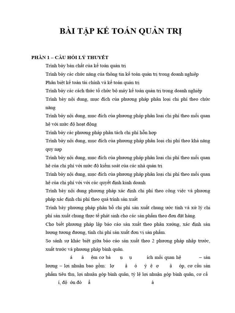 Sach Bai Tap KTQT - SV | PDF
