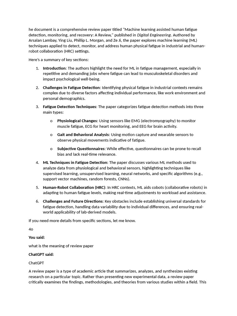 He Document Is A Comprehensive Review Paper Titled | PDF | Machine ...