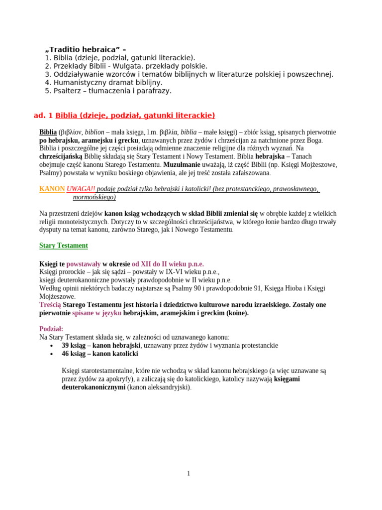 T. 1 - Traditio Hebraica | PDF