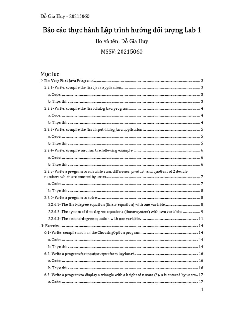 20215060-DoGiaHuy-BC TH Lab01 | PDF | Matrix (Mathematics) | System Of Linear Equations