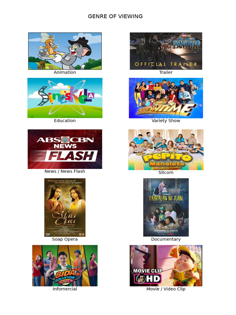 Genre of Viewing | PDF | Games & Activities