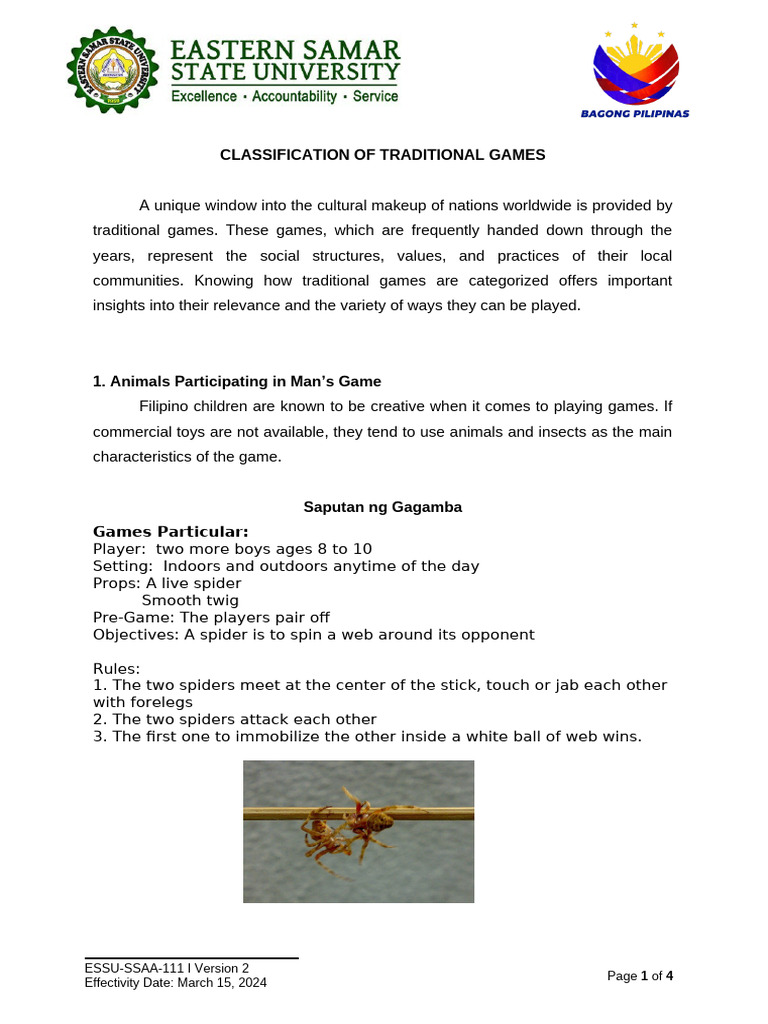 Handout Pe | PDF | Sports & Recreation | Games & Activities