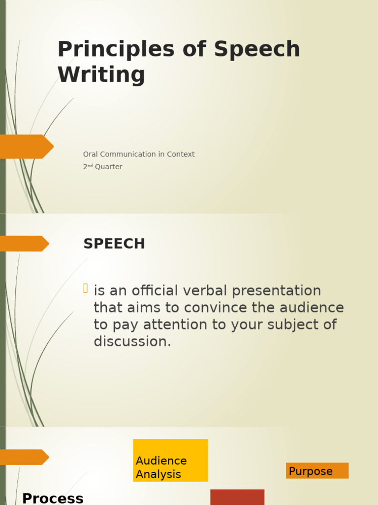 Principles-of-Speech-Writing | PDF | Speech | Experience