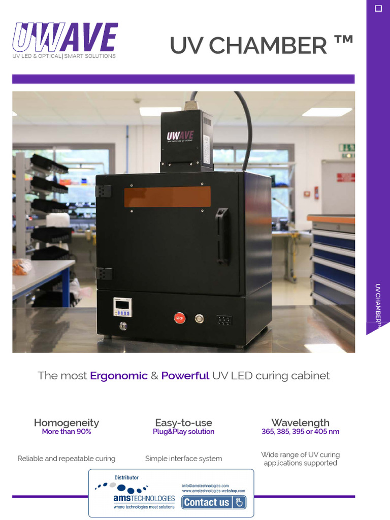 Uv Chamber Tm Uv Led Curing Oven Uwave Brochure | PDF | Ultraviolet | Light Emitting Diode