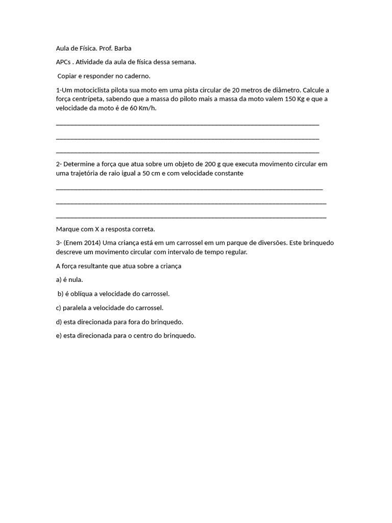 Atividades APCs | PDF | Negócios