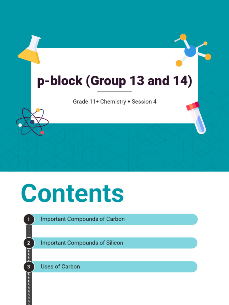 The P-Block Elements - Session 4 - JEE | PDF | Carbon Dioxide | Silicon ...
