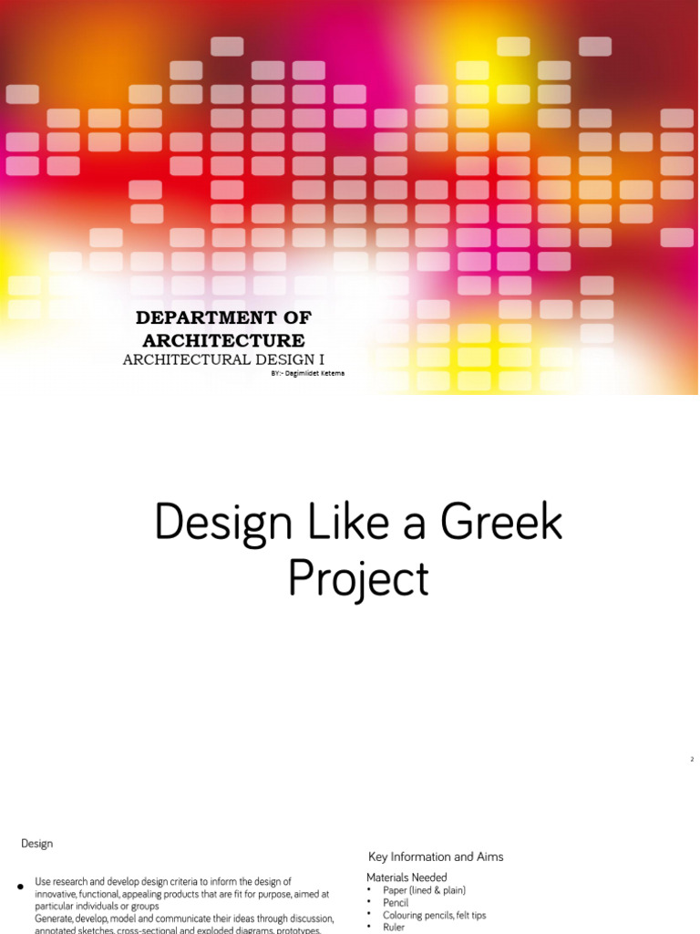 Day 1 class project Design Like A Greek | PDF