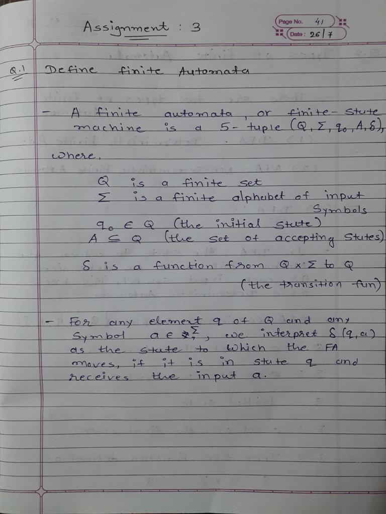 TOC Assignment 3 | PDF