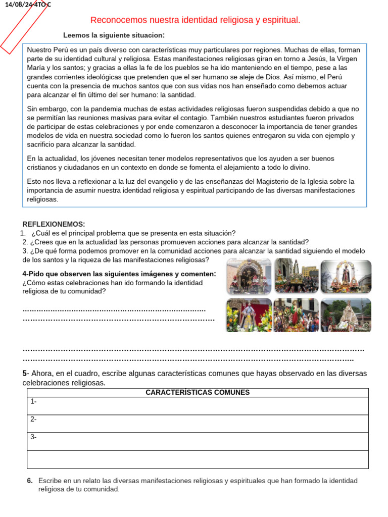 FICHA 2.11 - VIERNES 16 AGOSTO - Reconocemos Nuestra Identidad ...