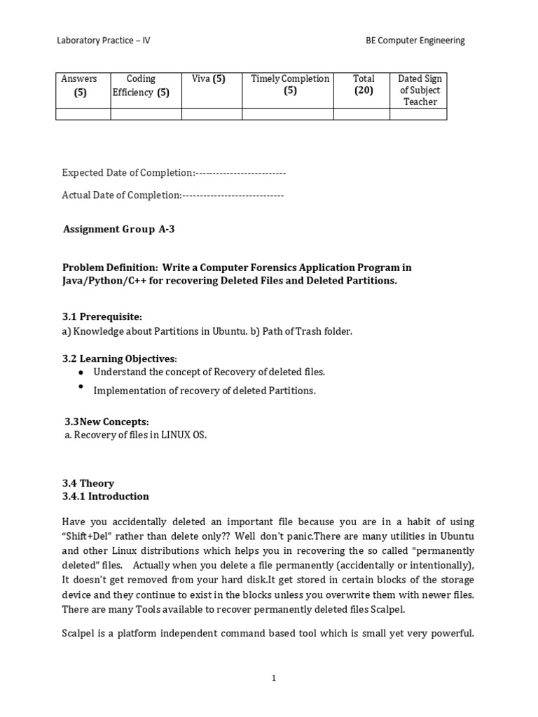 assignment-3-data-recovery-2 | PDF | Computer File | File System