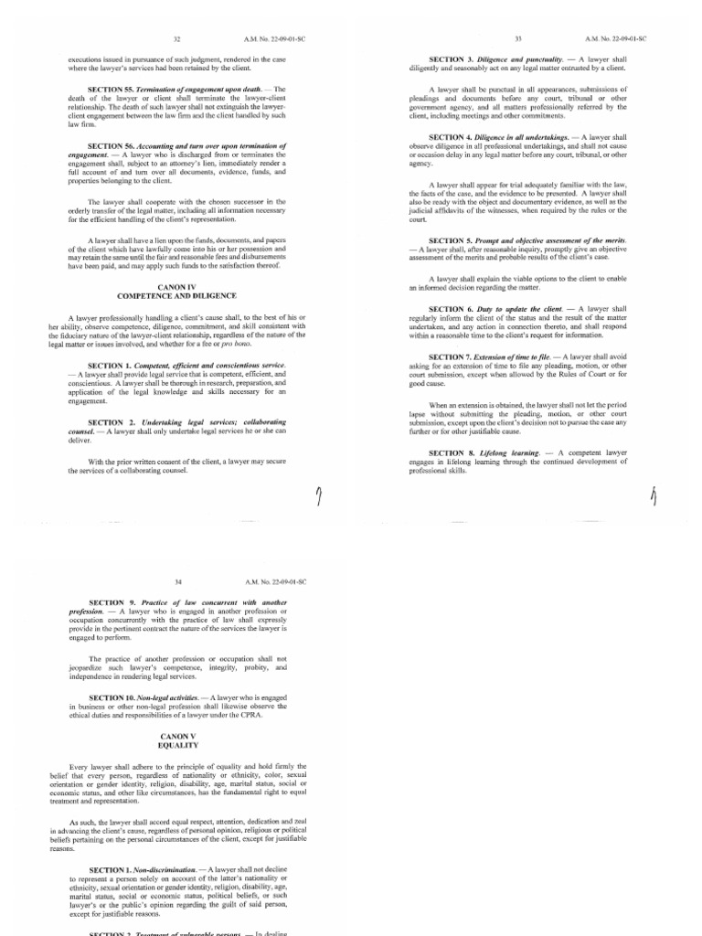 CPRA Canon 4 - Competence and Diligence | PDF