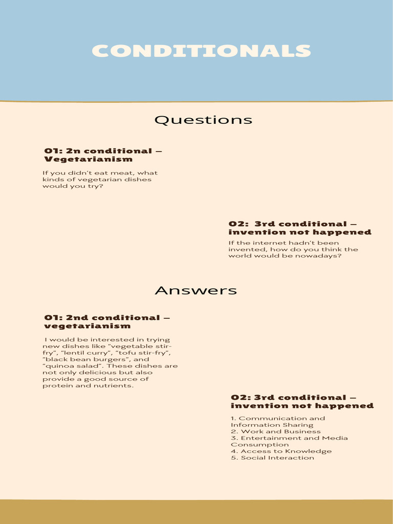 CONDITIONALS | PDF