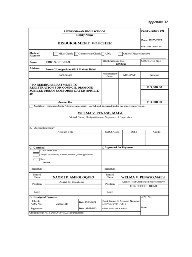 Appendix 32 - Dv (2)Dynamic Jhs Toto Gad Dec 2022 | PDF | Payments ...
