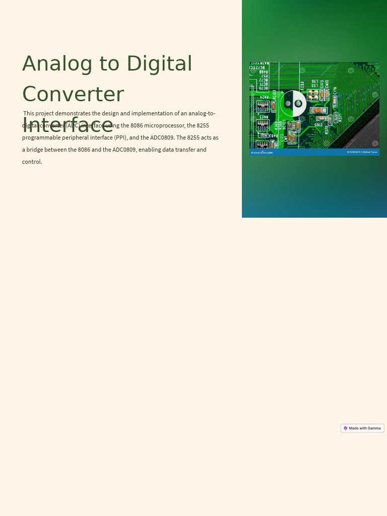 Analog to Digital Converter Interface | PDF