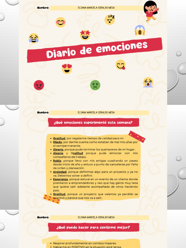 Diario de Emociones Marce Giraldo | PDF