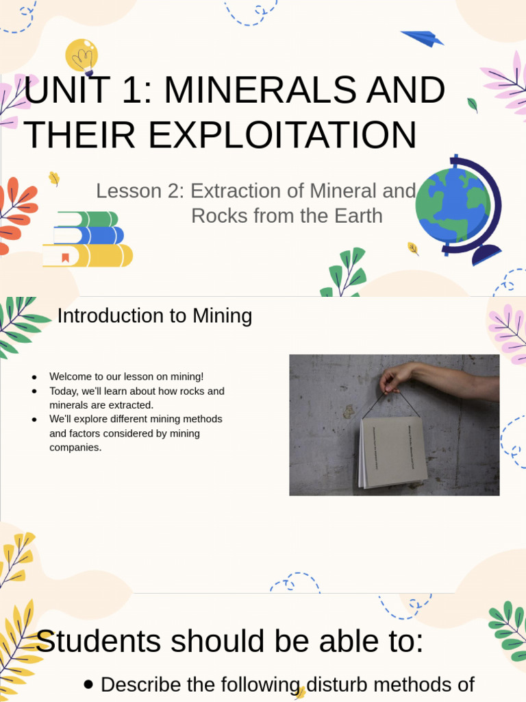 PPT-EM Lesson2-Mineral and Rock | PDF | Mining | Surface Mining
