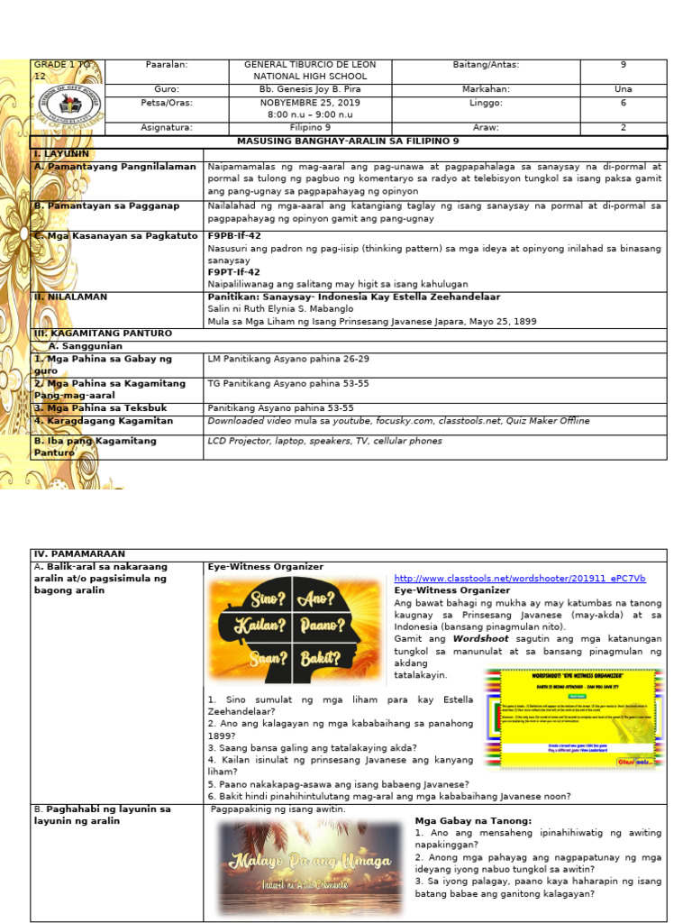 DLP Aralin 4 GTDLNHS Day 2 Edited | PDF