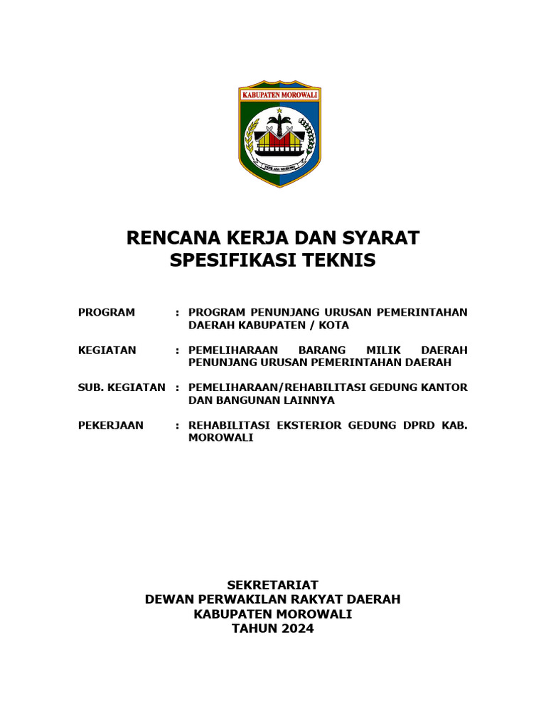 Rks Rehab Eksterior DPRD 2024 | PDF | Seni | Komputer
