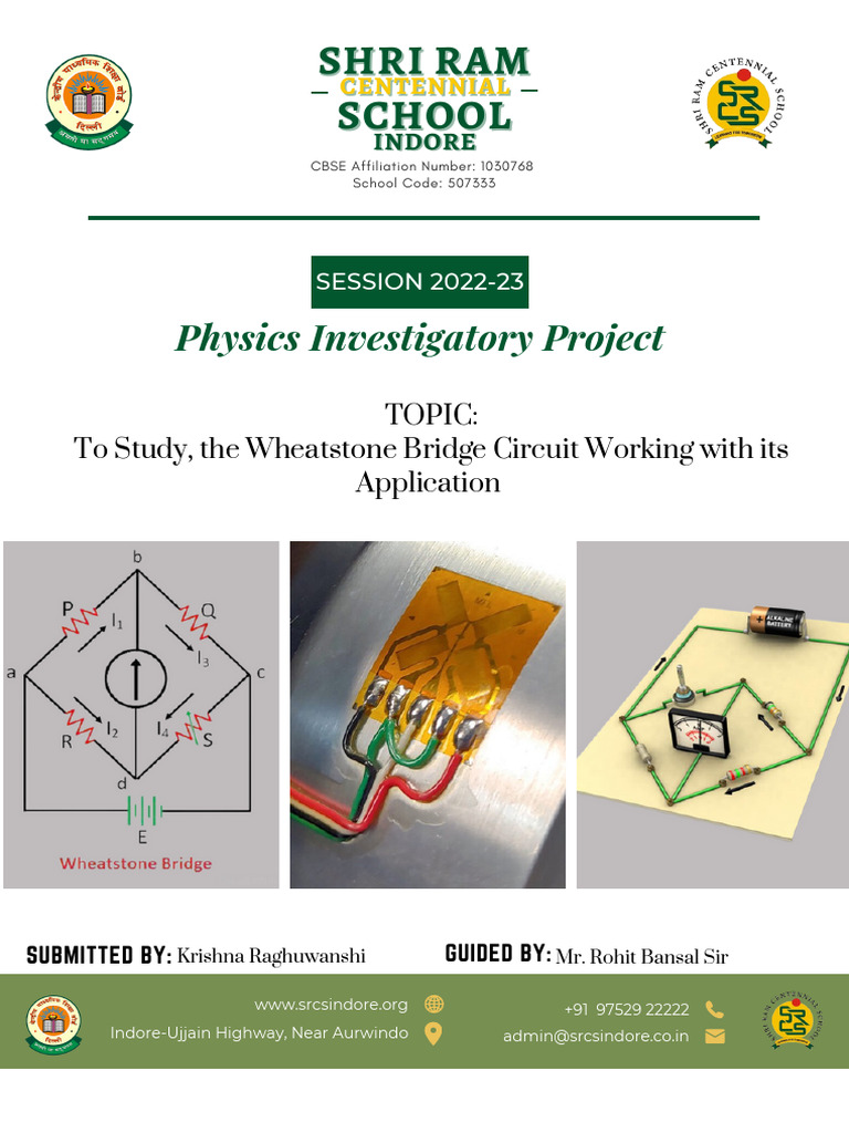 Wheatstone Bridge Project Overview | PDF | Electrical Resistance And ...