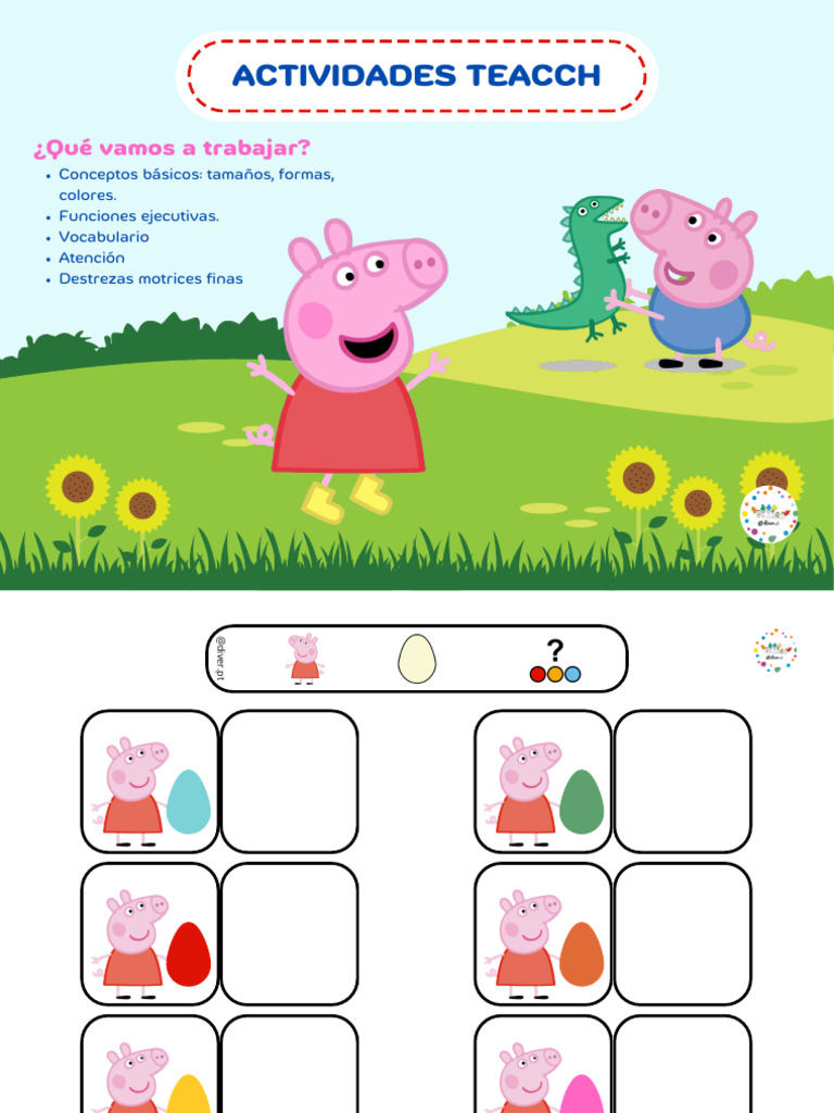 ACTIVIDADES TEACCH PEPA PIG | PDF